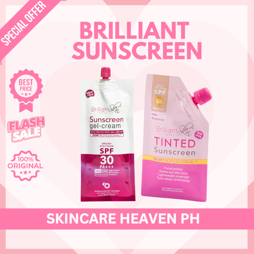 Brilliant Skin Sunscreen Gel Cream Tinted 50g Spf 30 Essentials SPF 30 ...