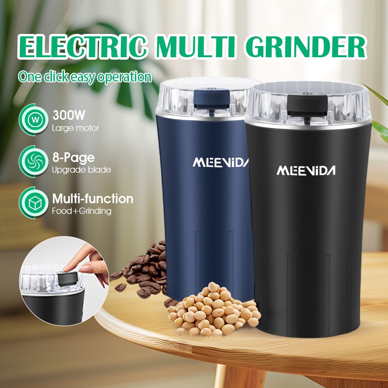 Meegoo Coffee Grinder Food Grinder 300W Mini Grinder Portable Electric ...