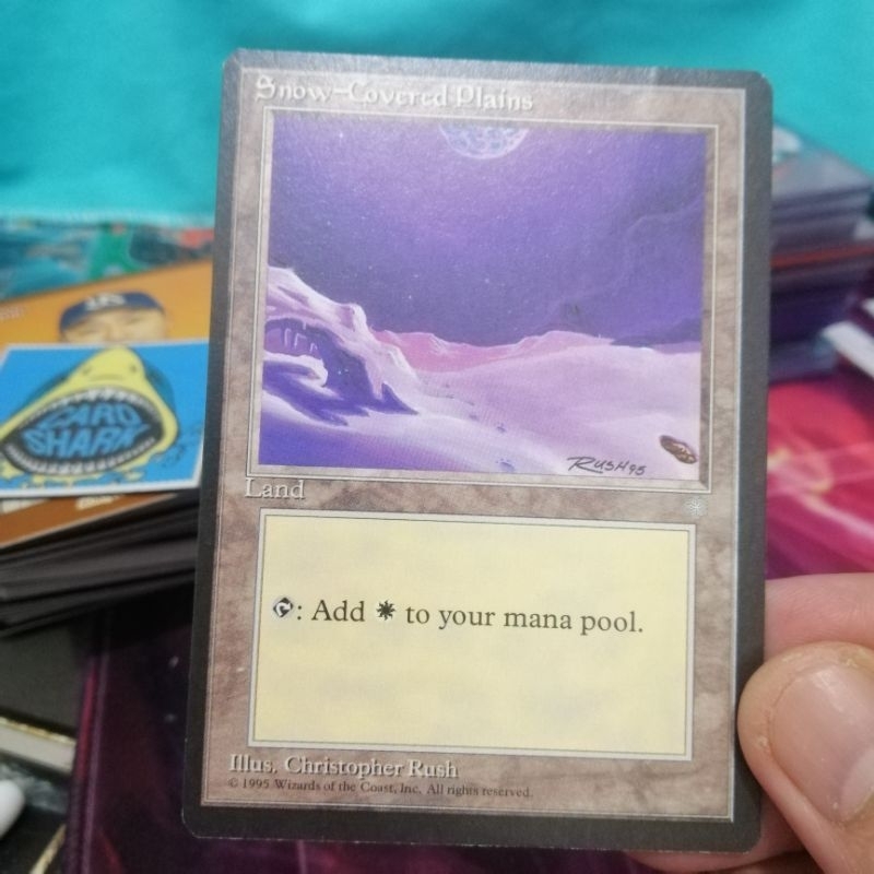 1 PLAYED Snow-covered Plains Ice Age MTG card magic the gathering ...