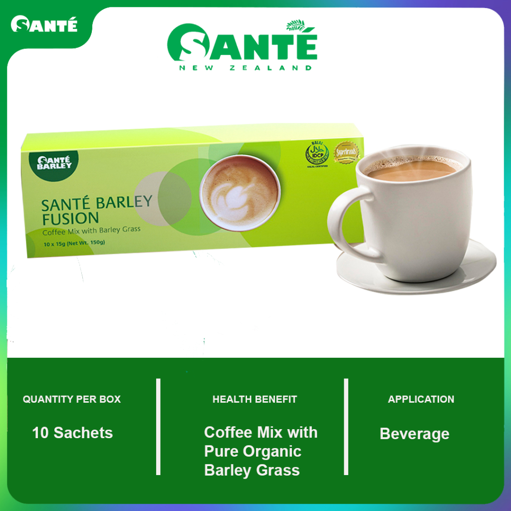 Sante Barley Fusion Coffee with Barley from New Zealand | Shopee ...