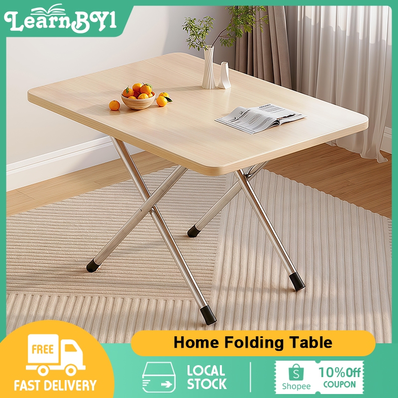 LearnBy Brown Dining Table Portable Desk Computer Table MultiPurpose ...