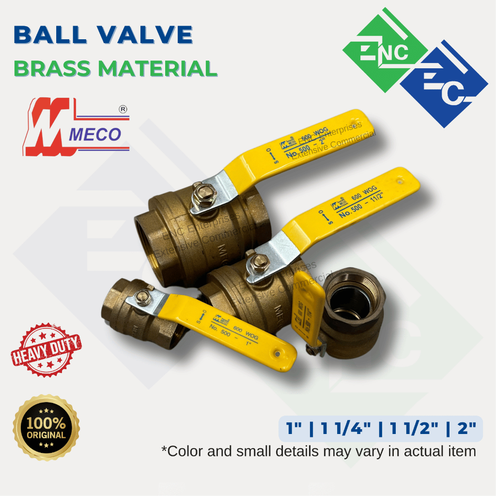Ball Valve | Meco Brand | Brass Material | High Quality | Original ...