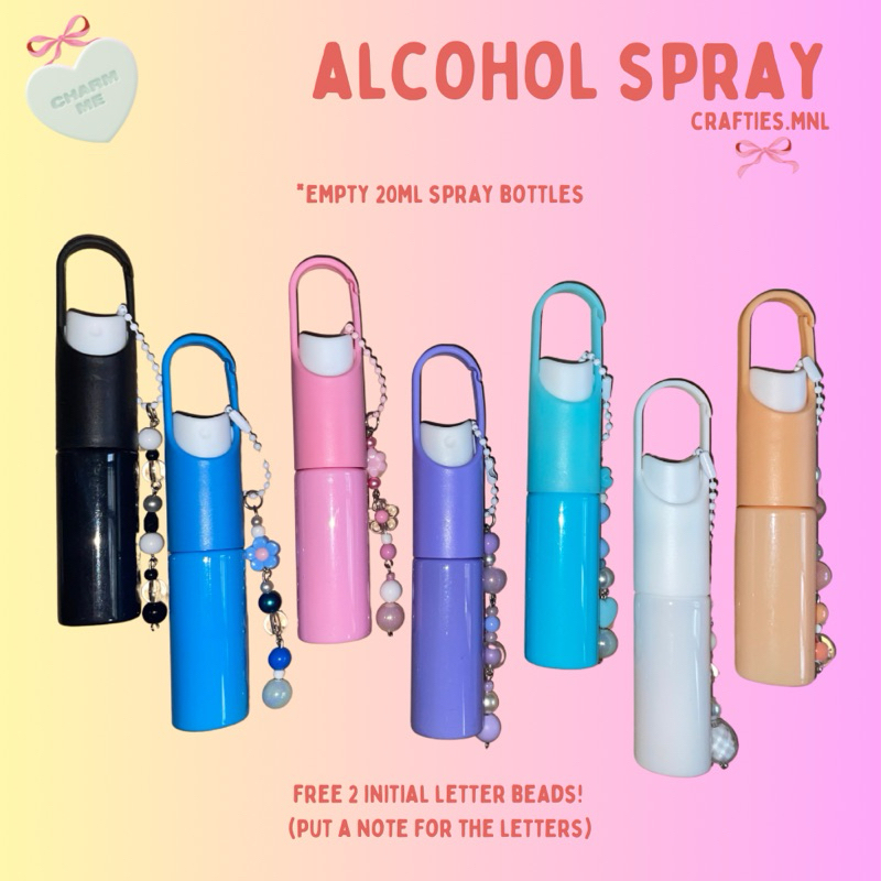 20ml alcohol spray bottle keychain (customized!) | crafties.mnl ...