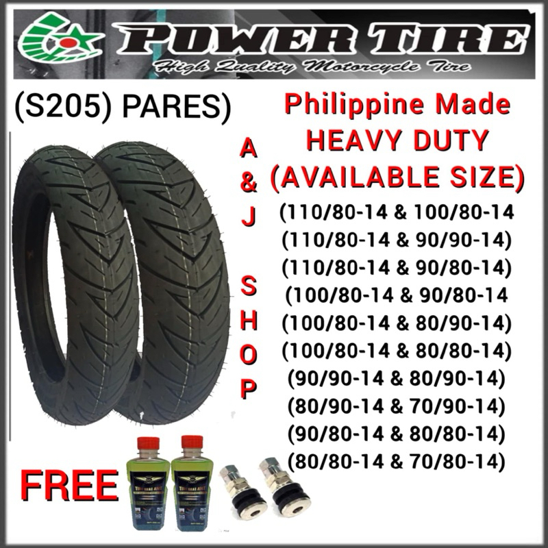 Power Tire (S205)(S204) Heavy Duty Philippine Made Pair Tires Free Tire ...