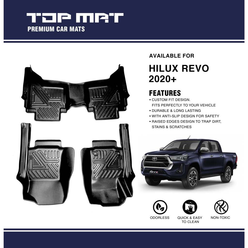 5D Deep dish matting for Toyota Hilux Revo 2020+ | Topmat Innermat ...