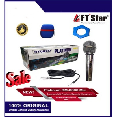 PLATINUM DM-8000 Hype Capdiod Dynamic Microphone (Silver) | Shopee Philippines