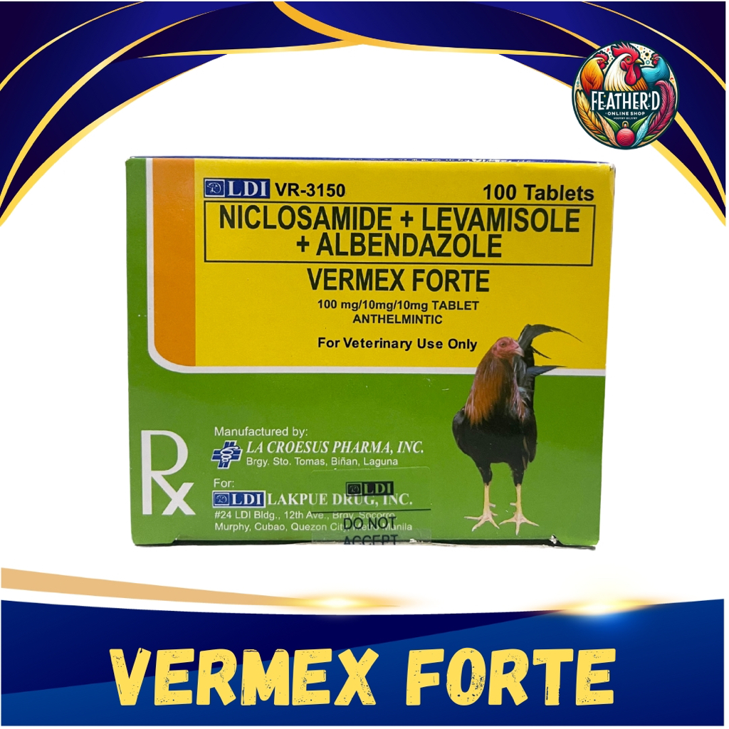 VERMEX FORTE Anthelmintic 1BOX-100tablets (FOR ANIMAL USE ONLY ...
