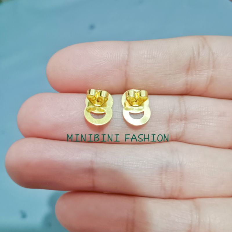 Wide (Gold Plated Only-Not Real 14k Gold) Earrings Lock/ Metal Backing ...