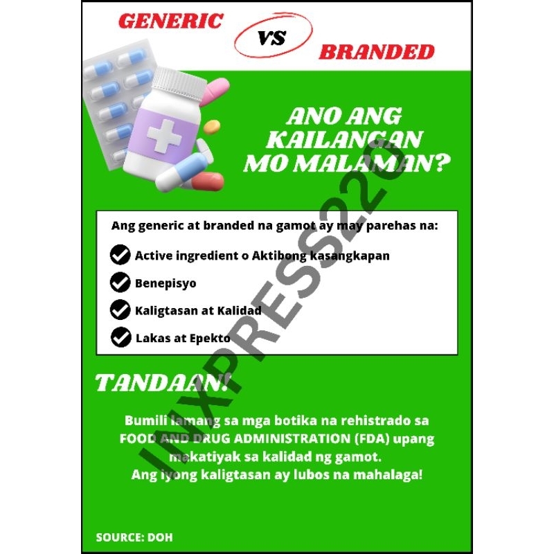 GENERIC VS BRANDED TARPAULIN LAMINATED POSTER | Shopee Philippines
