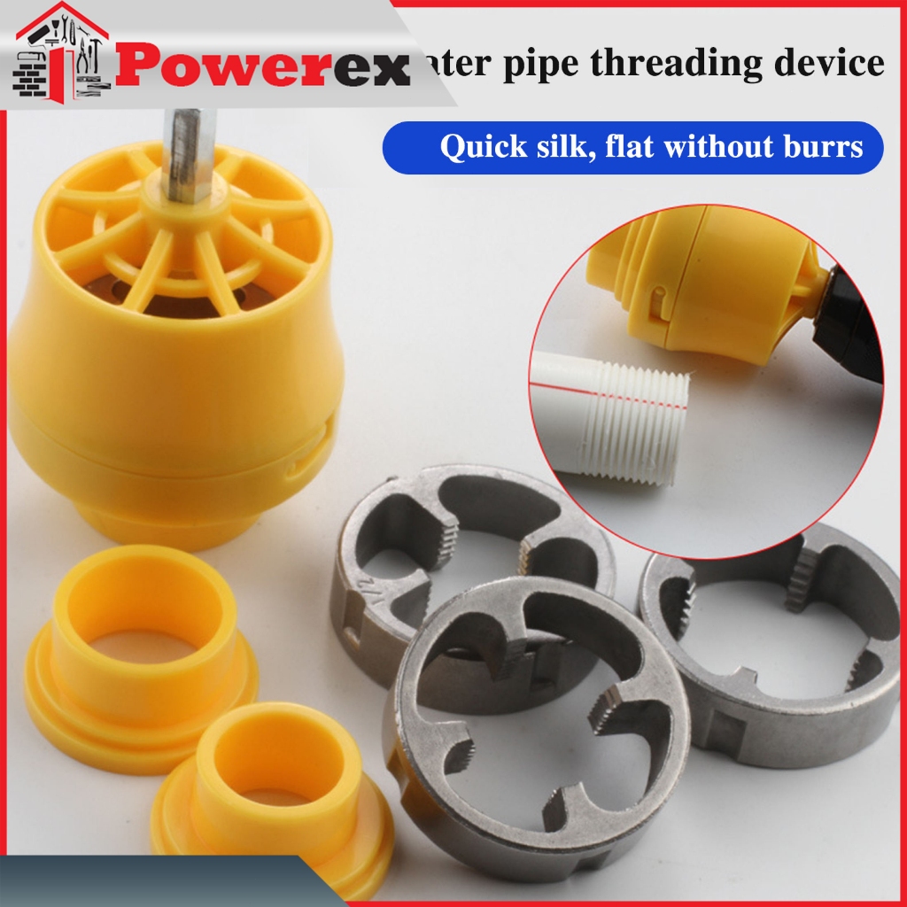 PVC Pipe Threader Kit With 1/2In 3/4 In 1 Inch Dies Pipe Threader Pipe ...