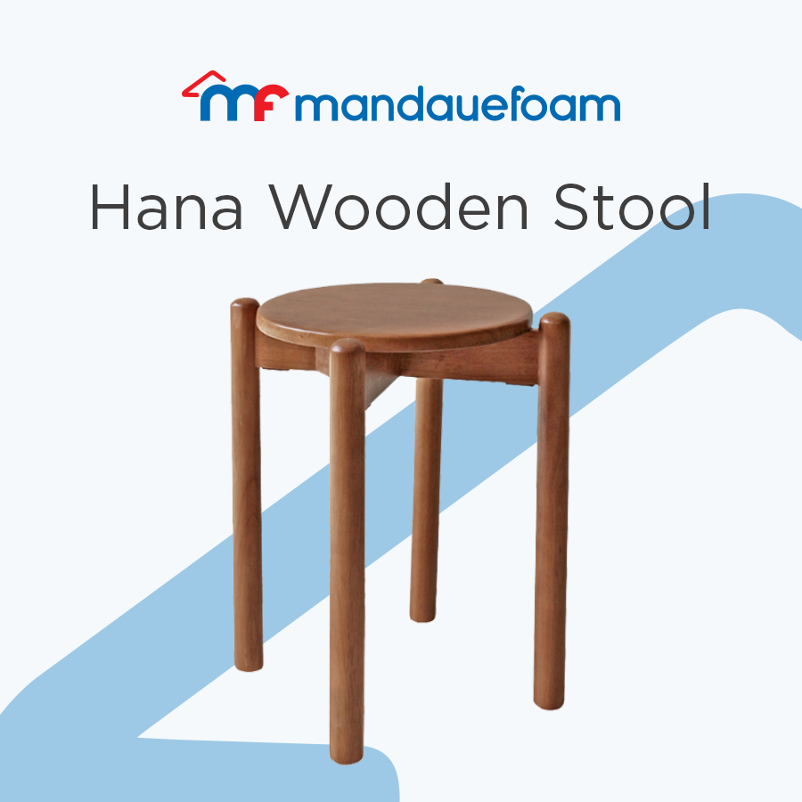 Mandaue Foam Hana Wooden Stool | Shopee Philippines