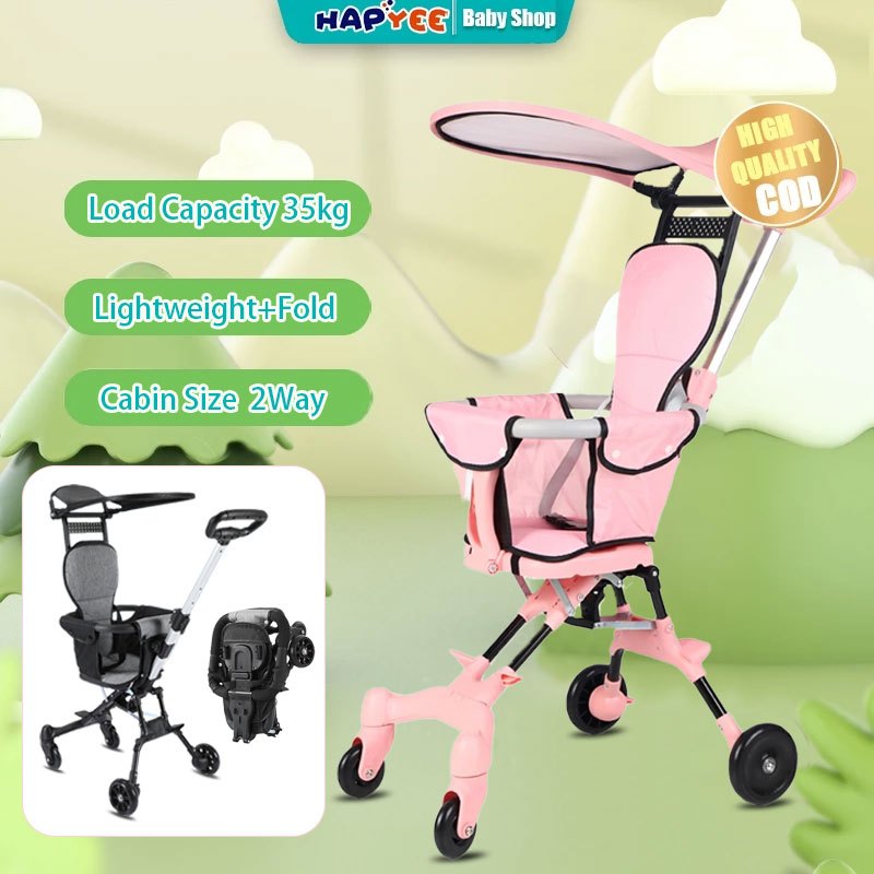 HAPYEE Baby Two Way Stroller For Kids Hand Push For Baby Cabin Size ...