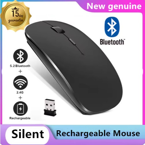 Wireless Mouse for Laptop Bluetooth Rechargeable Mouse Silent Mouse USB ...