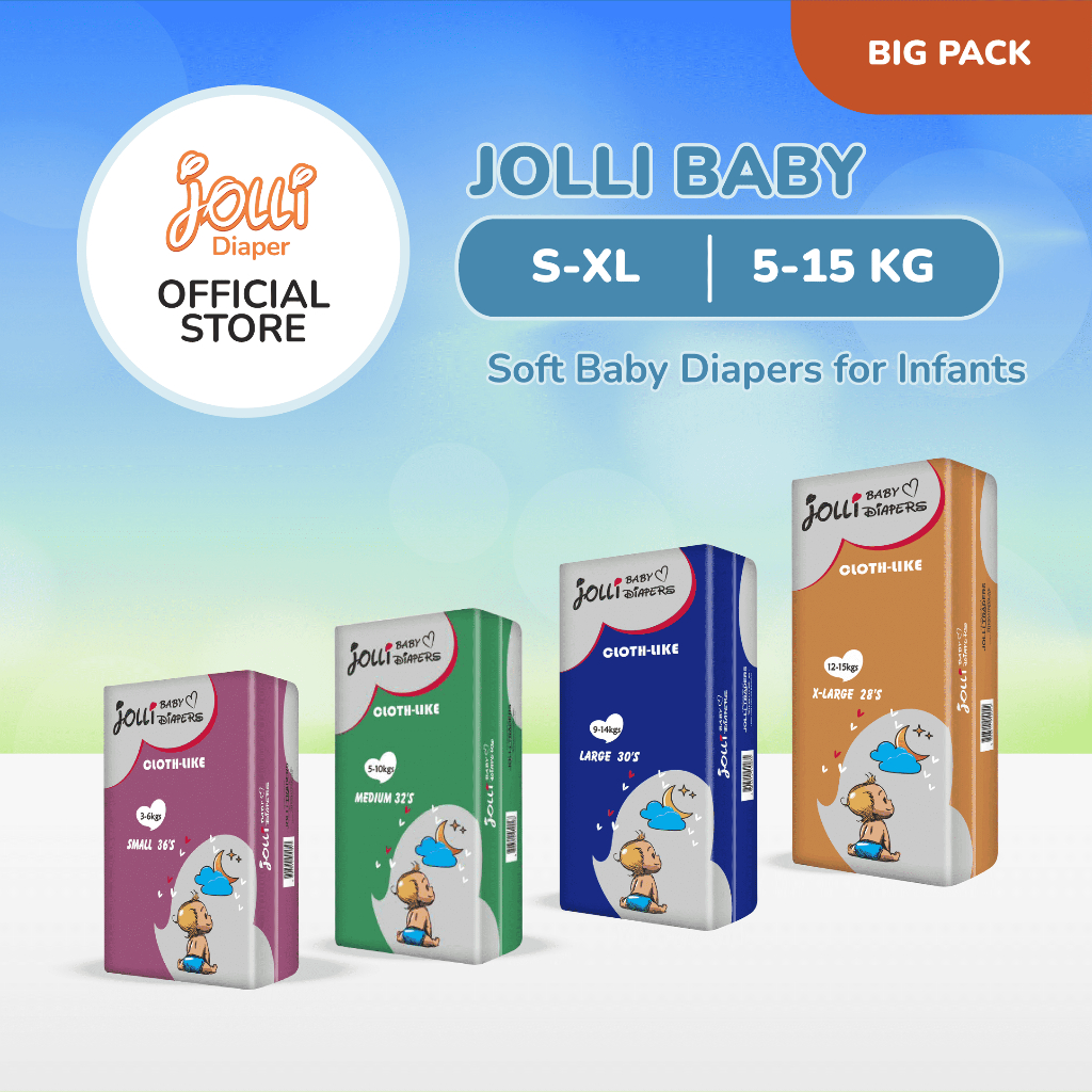 Jolli Baby Diapers – Big Pack Soft, Affordable, and Perfect for Your ...