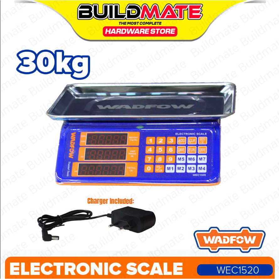 BUILDMATE Wadfow 30KG Electronic Digital Weighing Scale Rechargeable ...