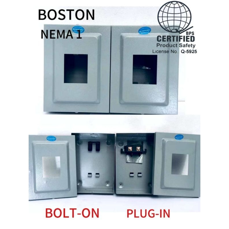 BOSTON NEMA 1- 2P CIRCUIT BREAKER ENCLOSURE/PANEL BOX (2POLE BOLT ON ...