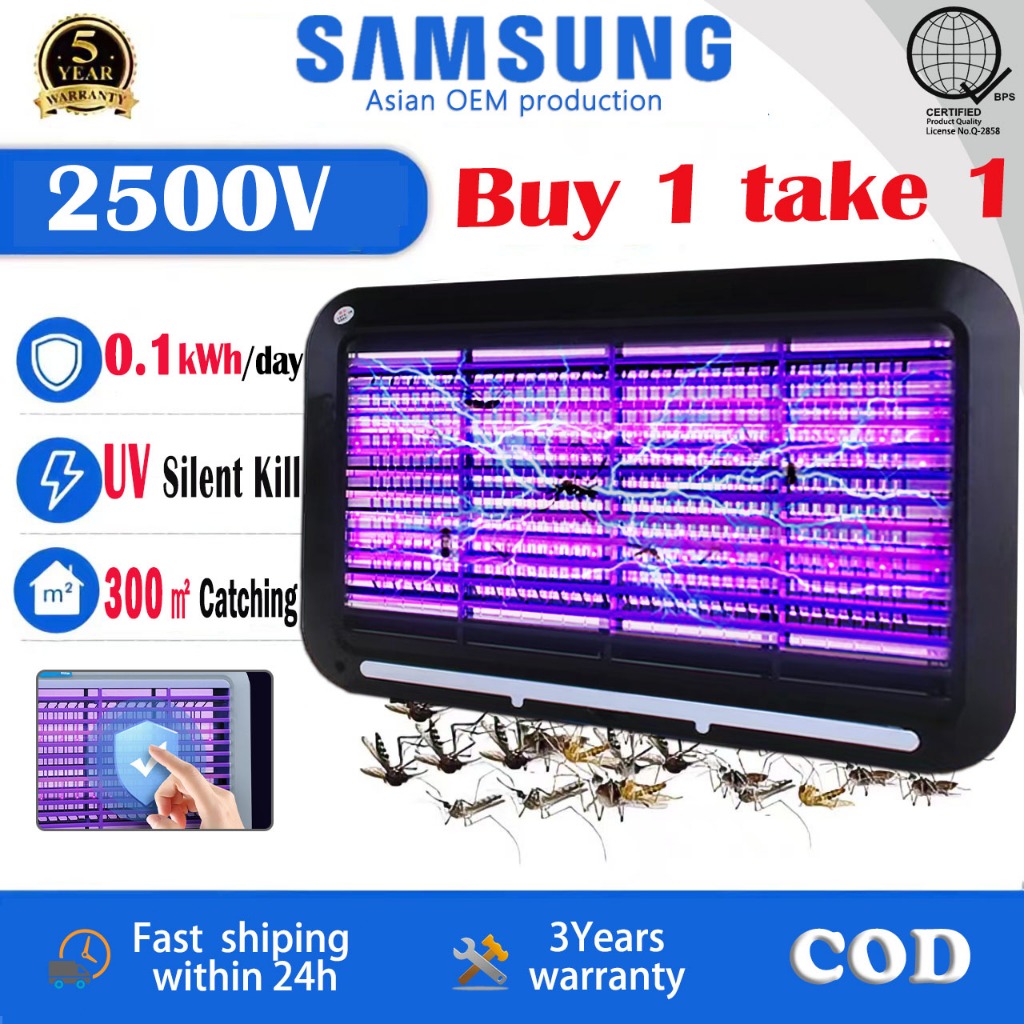 LED Sensor Mosquito Killer Lamp Hanging Electric UV Light Bulb Insect ...