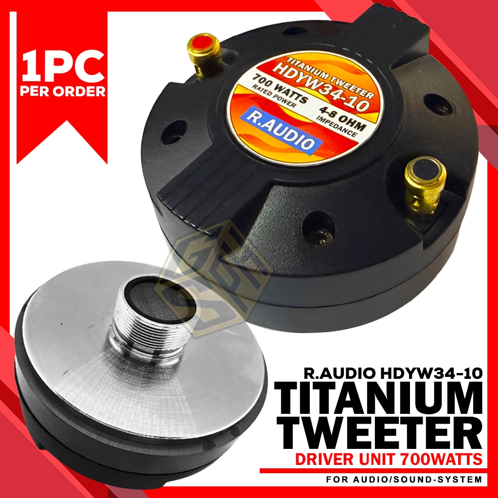 700 Watts R.Audio HDYW34-10 Titanium Tweeter Speaker Driver Unit Heavy ...