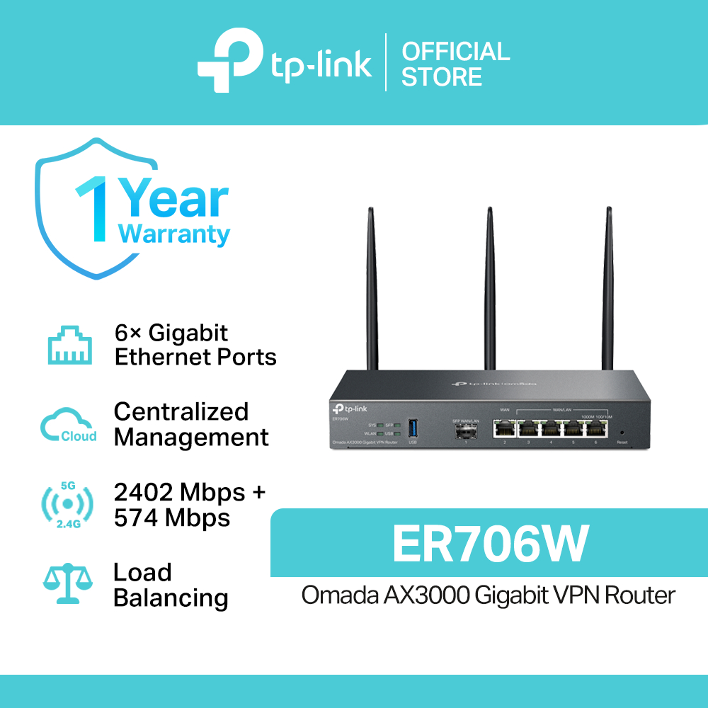 TP-Link | ER706W | Omada | AX3000 | Gigabit | VPN | Router | Shopee ...