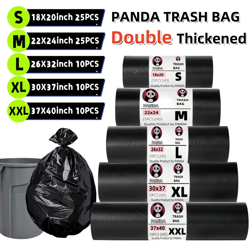 Panda Trash bag Garbage bag Black (Small/Medium/Large/XL/XXL) | Shopee ...