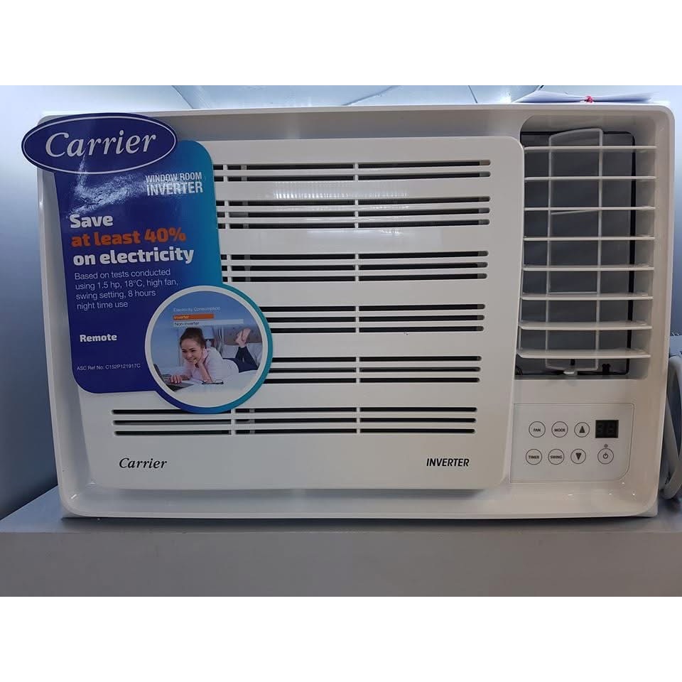 BRAND NEW CARRIER WINDOW TYPE AIRCON OPTIMA GREEN MANUAL W/TIMER ...