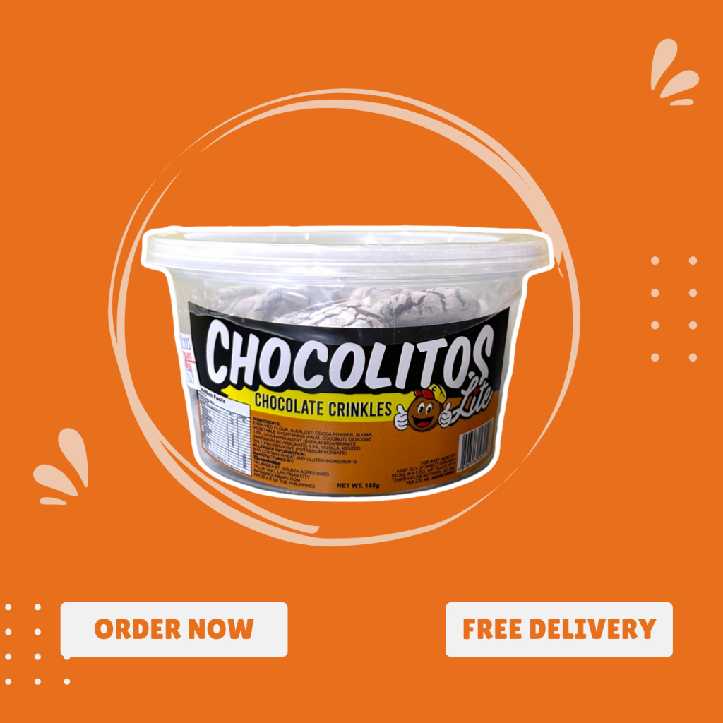 CHOCOLITOS CHOCOLATE CRINKLES (150 GRAMS) (30 PIECES) | Shopee Philippines