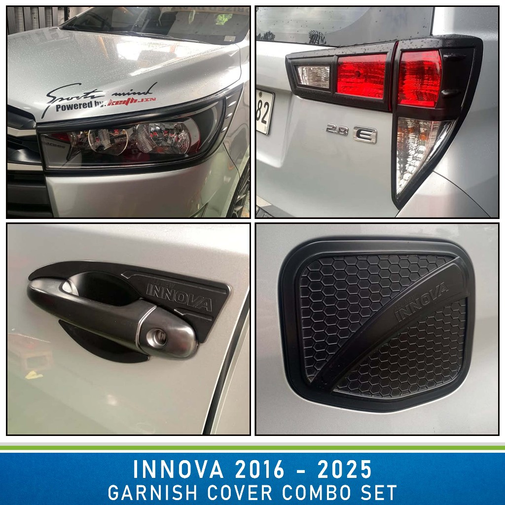 INNOVA 2016 - 2025 Garnish Cover Combo Set (MATT BLACK) | Shopee ...