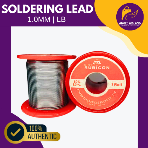 RUBICON Soldering Lead 1.0 & 1.2 1LB 60/40x30 (1.0mm) Good Quality By ...