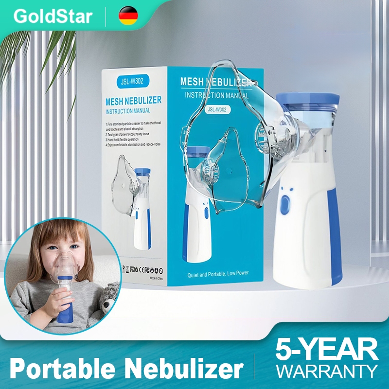 Gold Star Portable Nebulizer Rechargeable Inhaler Ultrasonic Spray ...