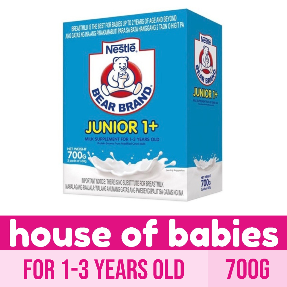 BEAR BRAND Junior 700g for 1-3 Years Old Milk Supplement | Shopee ...