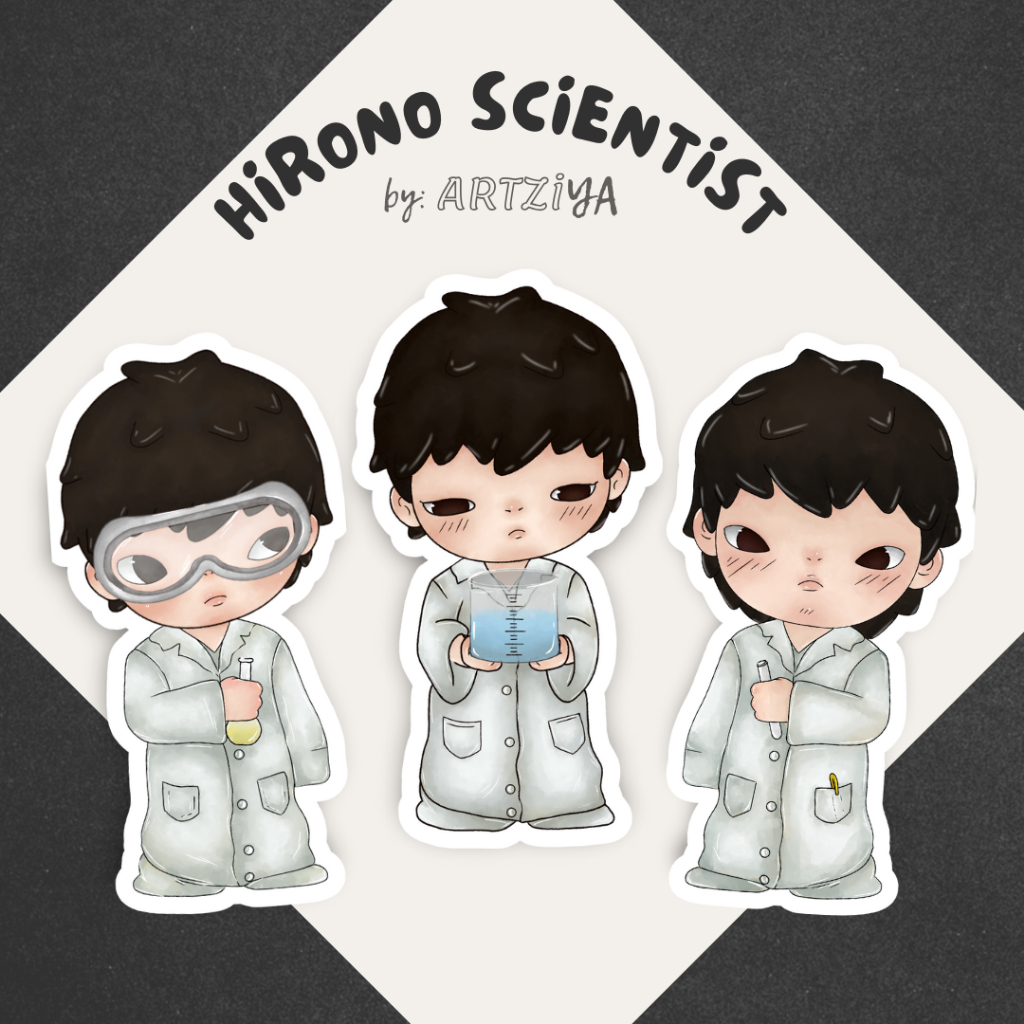 Hirono Waterproof Vinyl Stickers | Glitter Laminated | Shopee Philippines