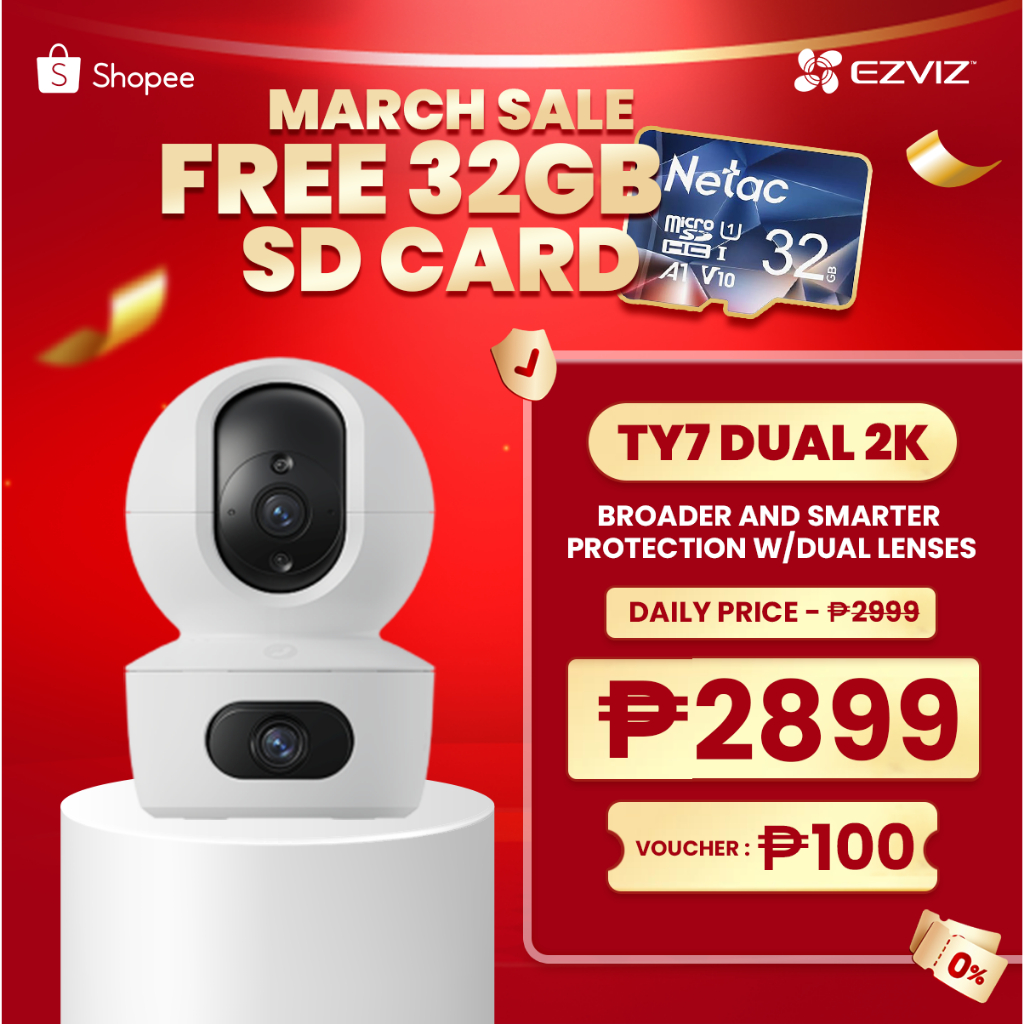 5G CAMERA Two Way Calling with Touch Button EZVIZ TY7 2K⁺ Dual Lens ...