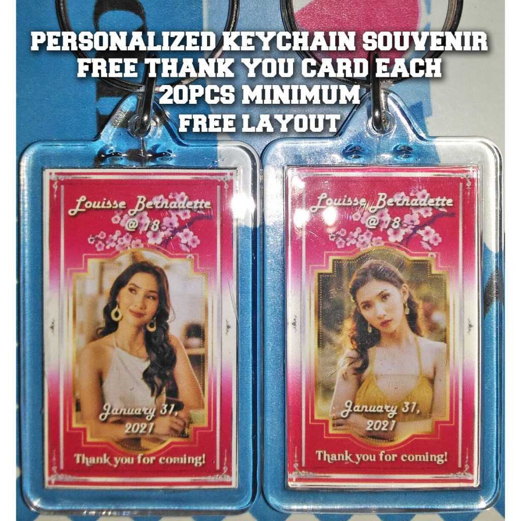 Debut 18th Birthday Personalized Keychain Souvenir Giveaways (Free ...