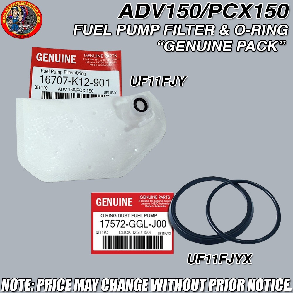 ADV150/PCX150/PCX 160 FUEL PUMP FILTER & O-RING & DUST SEAL "GEN.PACK ...