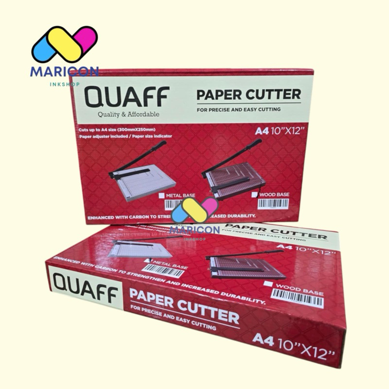 Quaff Paper Cutter a4 size (metal/wood) | Shopee Philippines