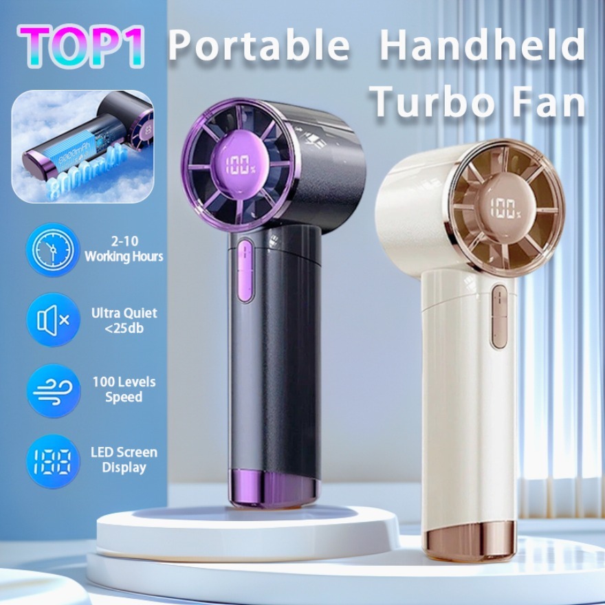 100 levels mini fan rechargeable portable turbo fan adjustable turbo ...