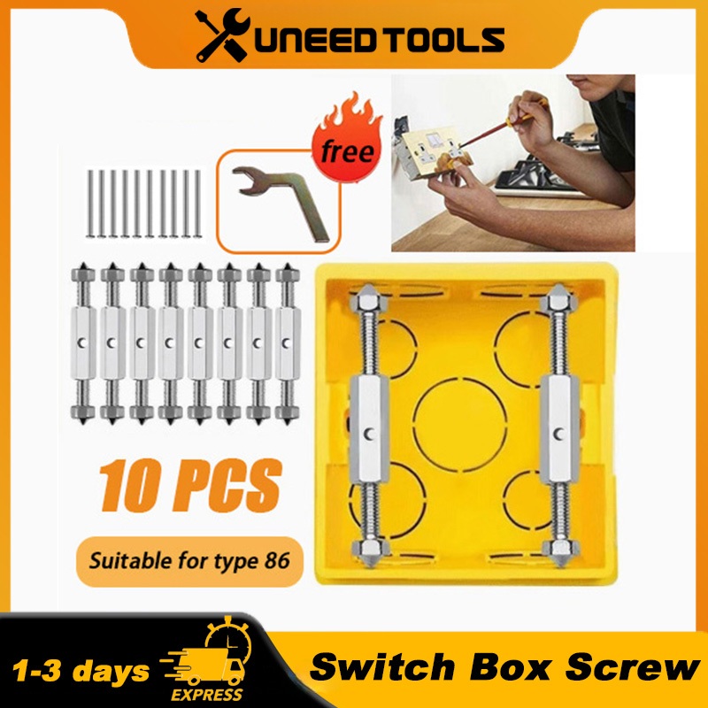 10Pcs Utility Box Repair Kit Junction Box Outlet Screw Wall Switch ...