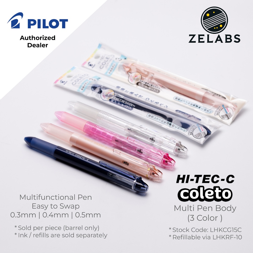 Pilot Hi-Tec C Coleto 3/5 Color Multifunction Pen / Multi-Pen (Barrel ...