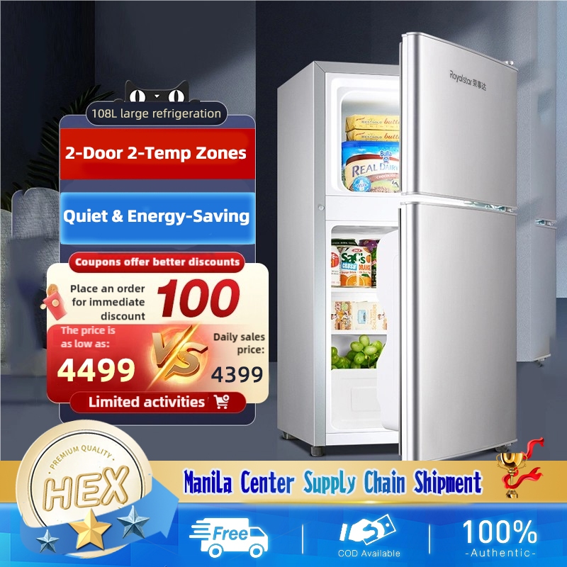 Royalstar refrigerator 3.85cu.ft small refrigerator double 2 door low ...