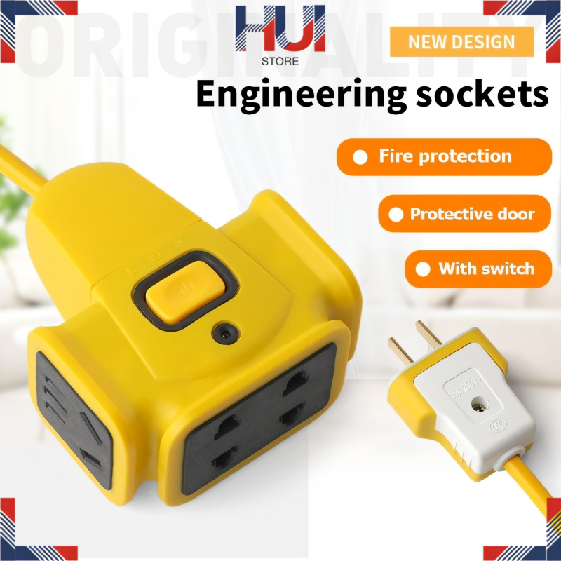 30M Extension Cord Socket Cable Extra long Plug in Strip Electric ...