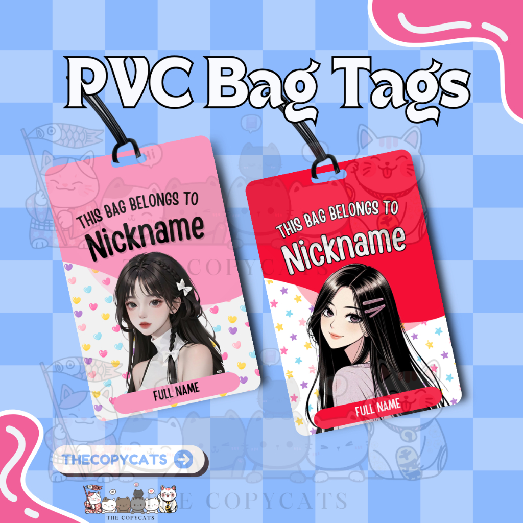 Customized PVC Bag Tag for Girls, Teenagers and Adults, ATM size high ...