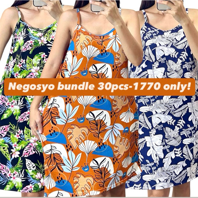 NEGOSYO BUNDLE Cotton Duster|Dress Pambahay (30 pcs ASSORTED) | Shopee ...