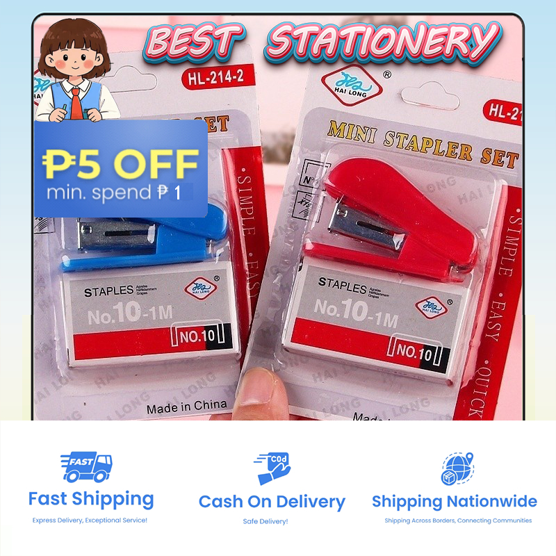 Mini Cute Stapler Small Portable Staplers Various Color Children School ...