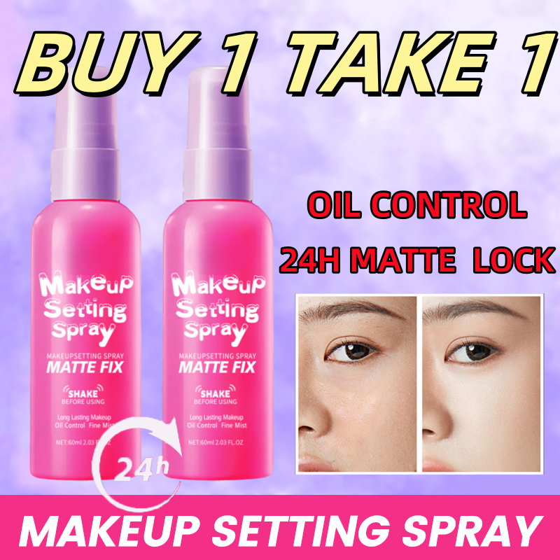 BUY 1 TAKE 1 Makeup Setting Spray Oil Control Setting Spray Facial ...