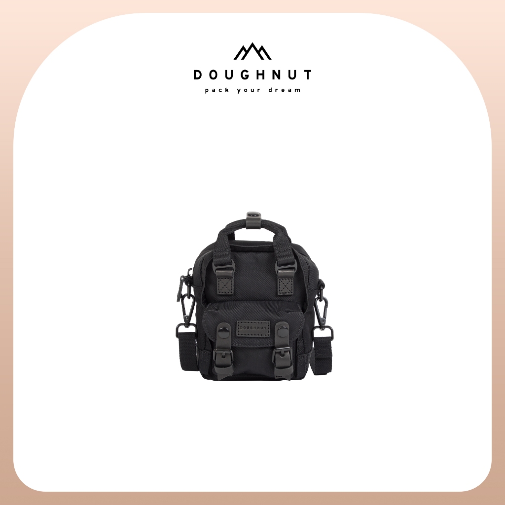 Doughnut Macaroon Tiny Black Crossbody Bag Crossbody Bags | Shopee ...