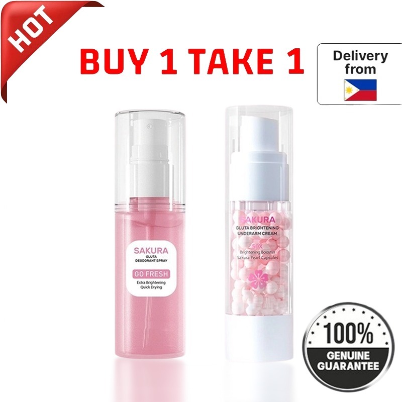 BUY 1 TAKE 1 Sakura Gluta Deo Mist Deodorant Spray Antiperspirant ...