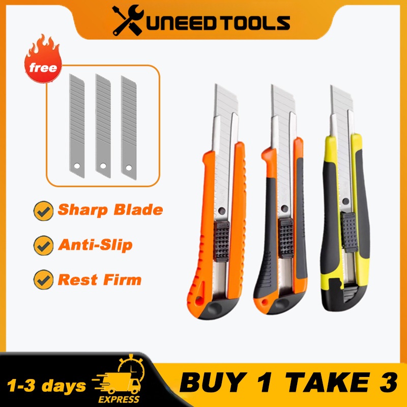 Retractable Utility Cutter Knife Set Heavy duty Utility Blade Cutting ...