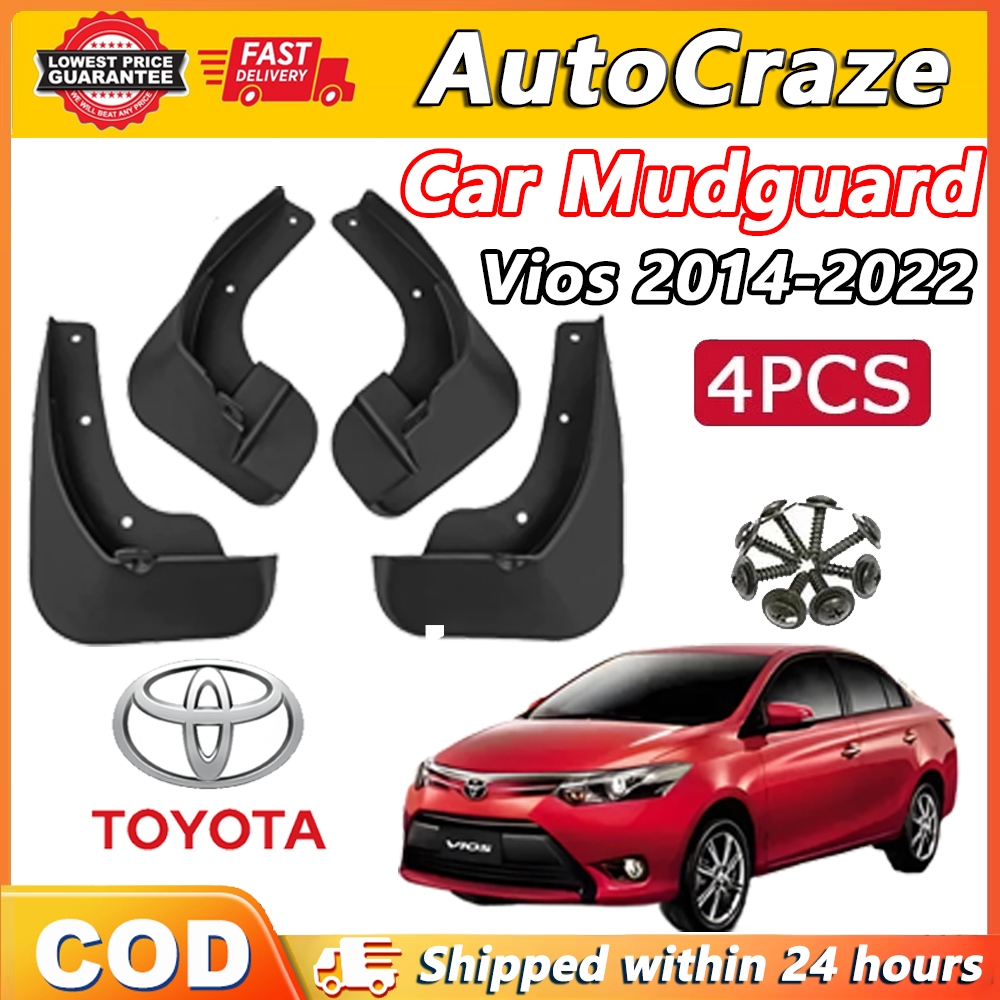 Car Mud Guard for Toyota Vios 2014 - 2022 Mud Flaps Splash Guard Screw ...