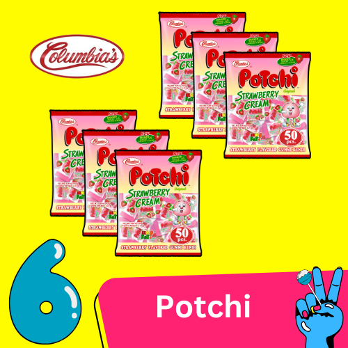 COLUMBIA'S Potchi Strawberry flavored Gummi Candy By 3 and By 6 ...