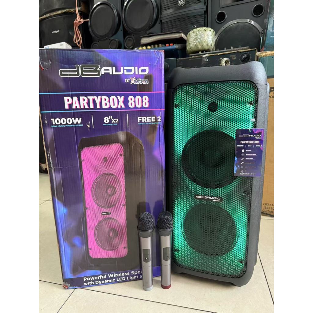 NEW DB AUDIO PARTY BOX 808/ SONIC BEATS606 BLUETOOTH SPEAKER (FREE ...